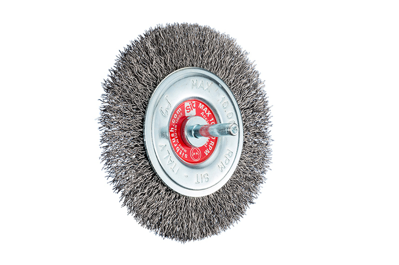 SIT Steel Crimped Mounted Brush- 100mm x M6 1PC