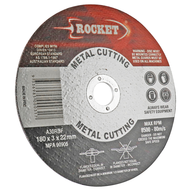 Rocket 180mm Cutting Discs - Steel Suits Angle GrinderS