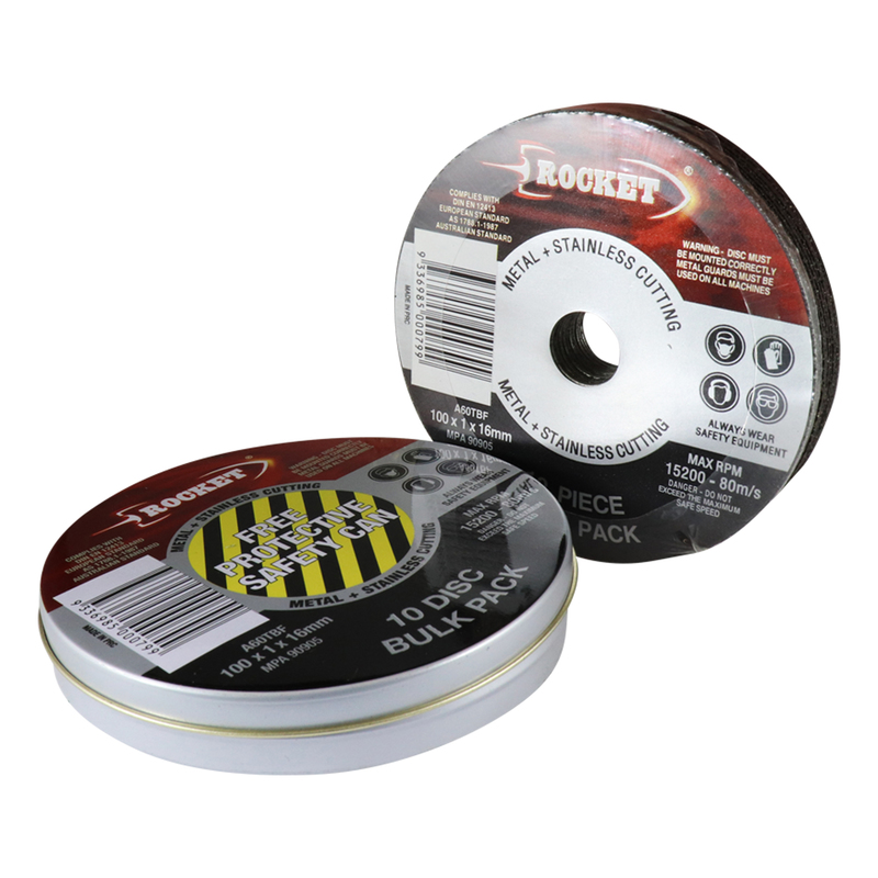 Rocket 100mm Cutting Discs - Stainless Steel Suits Angle Grinder 10PCS