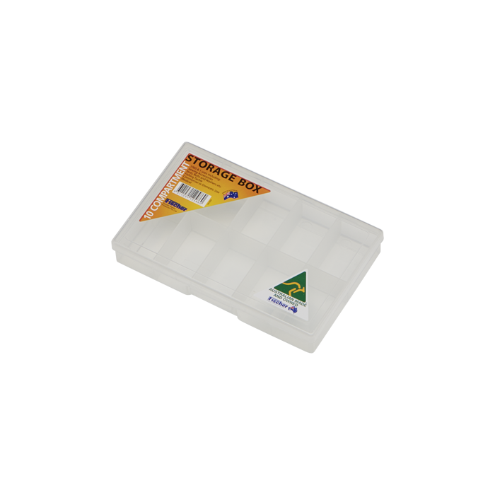 Fischer Clear Compartment Boxes (10 Compartment) (Special Order)