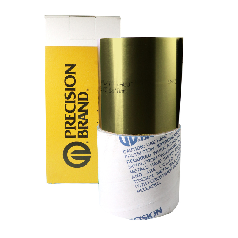 Precision Brand Shim Stock Roll 12"x120" x 0.004" - CDA 260 Alloy 1PC