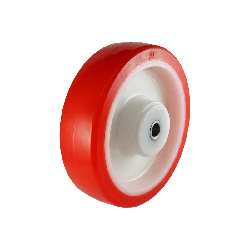 Easyroll 125mm Polyurethane/ White Nylon Wheels Stainless Bearings ...